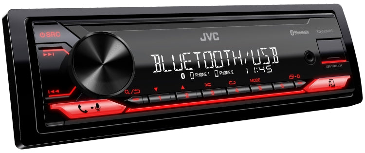 JVC KD-X282BT 1-DIN Bluetooth Car Stereo with FLAC & Dual Phone | Sound ...